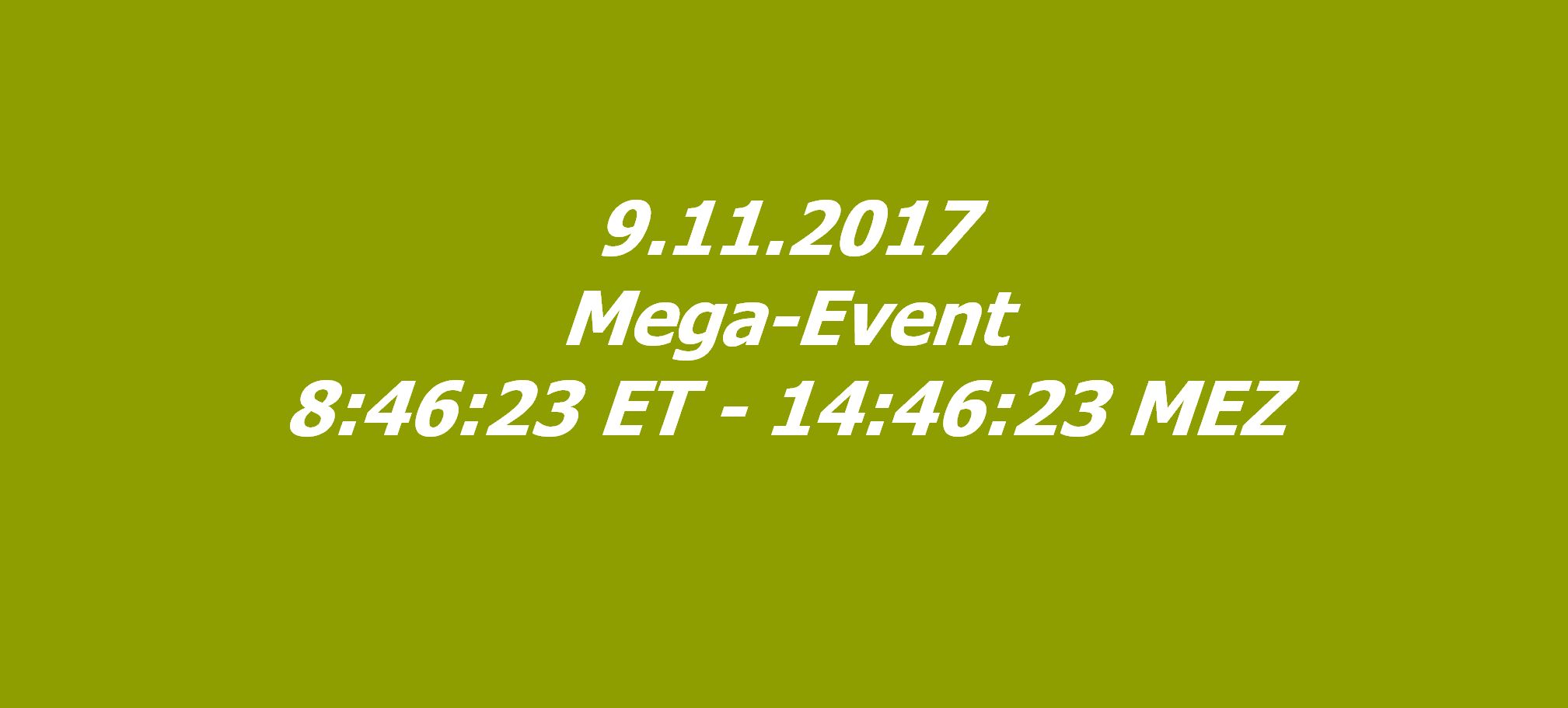 Kein Weltuntergang 2017 - Endzeit ab November 9.11.2017 - 5778